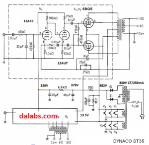 EL84 PP dựa trên dynaco ST35 – dalabs kit