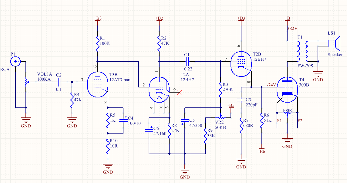 300b tube amplifier dựa trên AED v1.1 – dalabs kit
