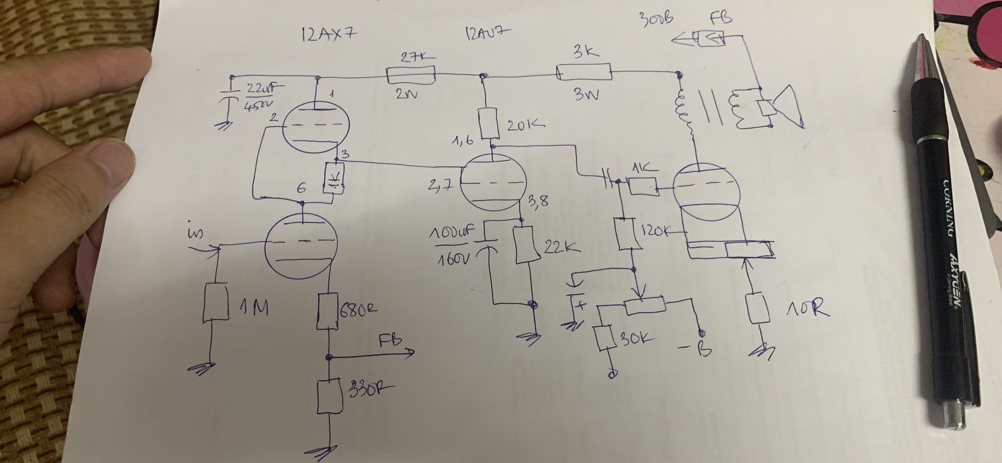 300b tube amplifier dựa trên AED v1.1 – dalabs kit